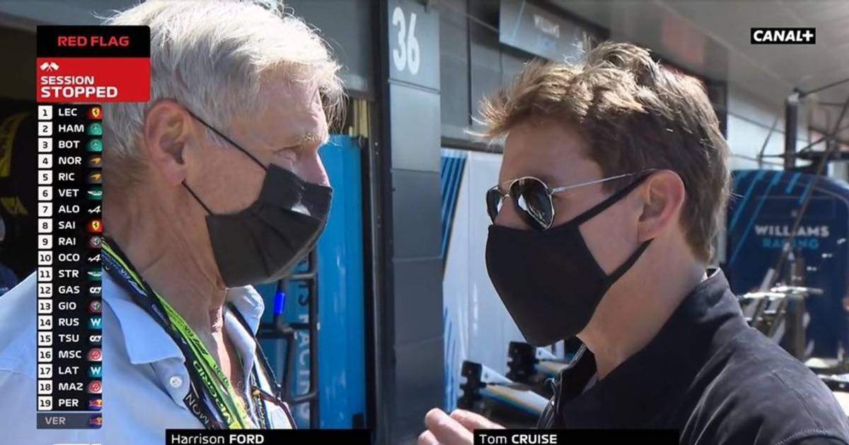 F1: Tom Cruise y Harrison Ford, presentes en el Gran Premio de Inglaterra