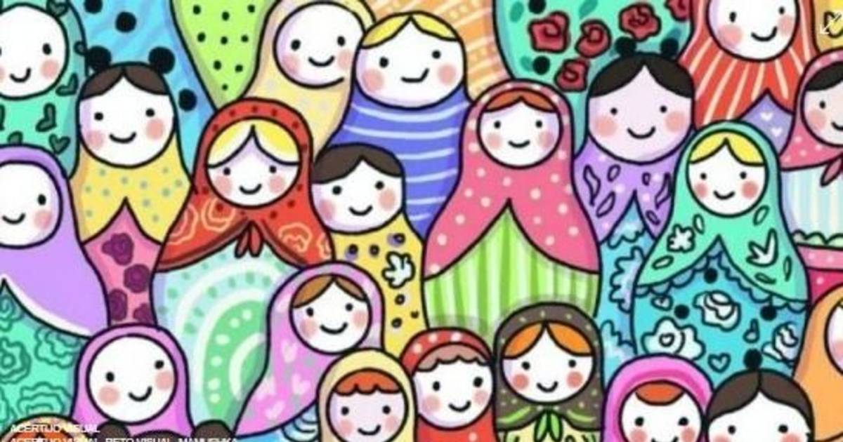 Reto visual: identifica las dos mamushkas japonesas en la imagen