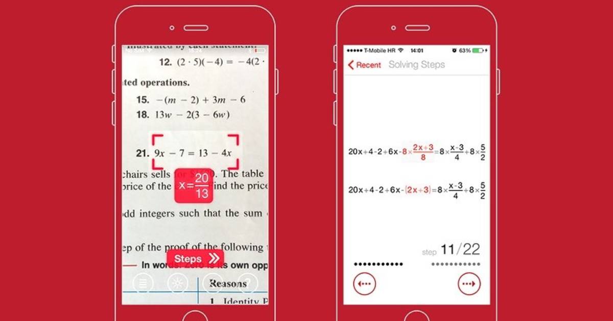PhotoMath resuelve ecuaciones y muestra cómo hacerlo