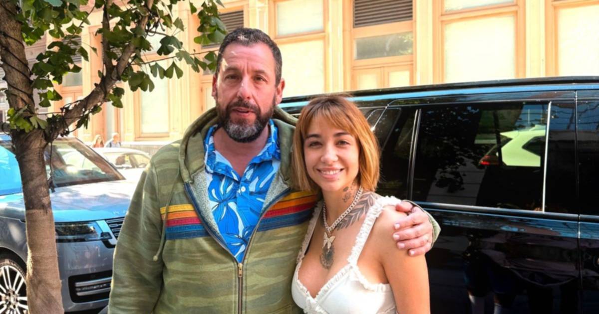 El inesperado encuentro entre María Becerra y Adam Sandler en Nueva York